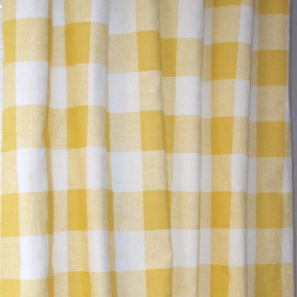 Check Curtains - Etsy