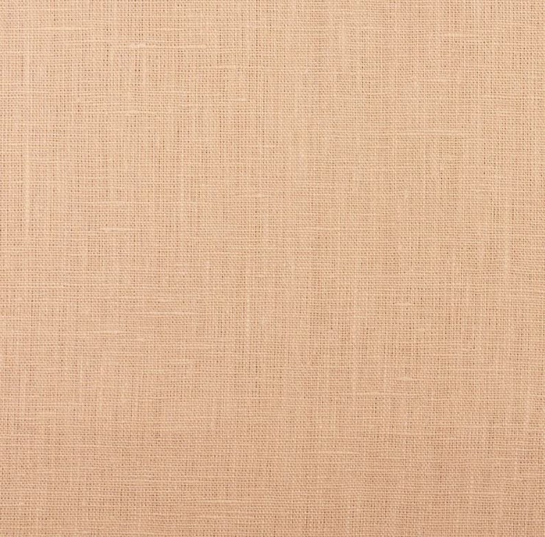 Pair rod pocket linen drapes Solid color beige wheat linen | Etsy