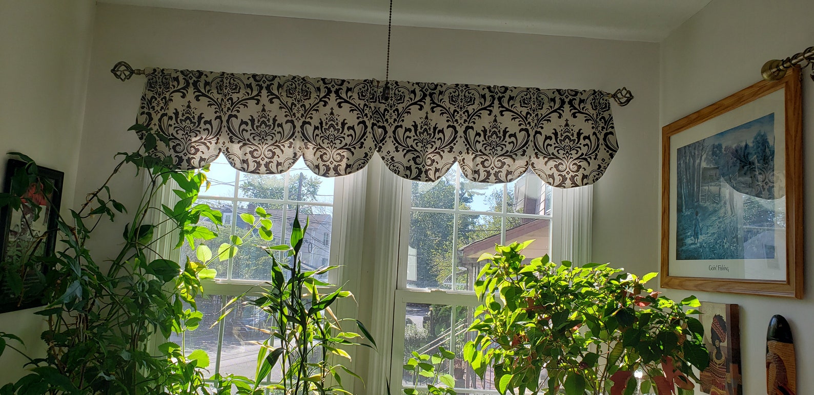 RTS Scallop Valance 38 X 16 Traditions Grey and White - Etsy