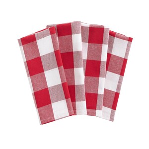 Buffalo Check Tablecloth, Rectangular Table Cloth, Red Check, French ...