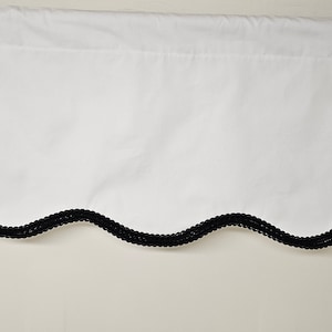 Wavy Valance With Gimp Braid Ivory off White Linen- Cotton. - Etsy