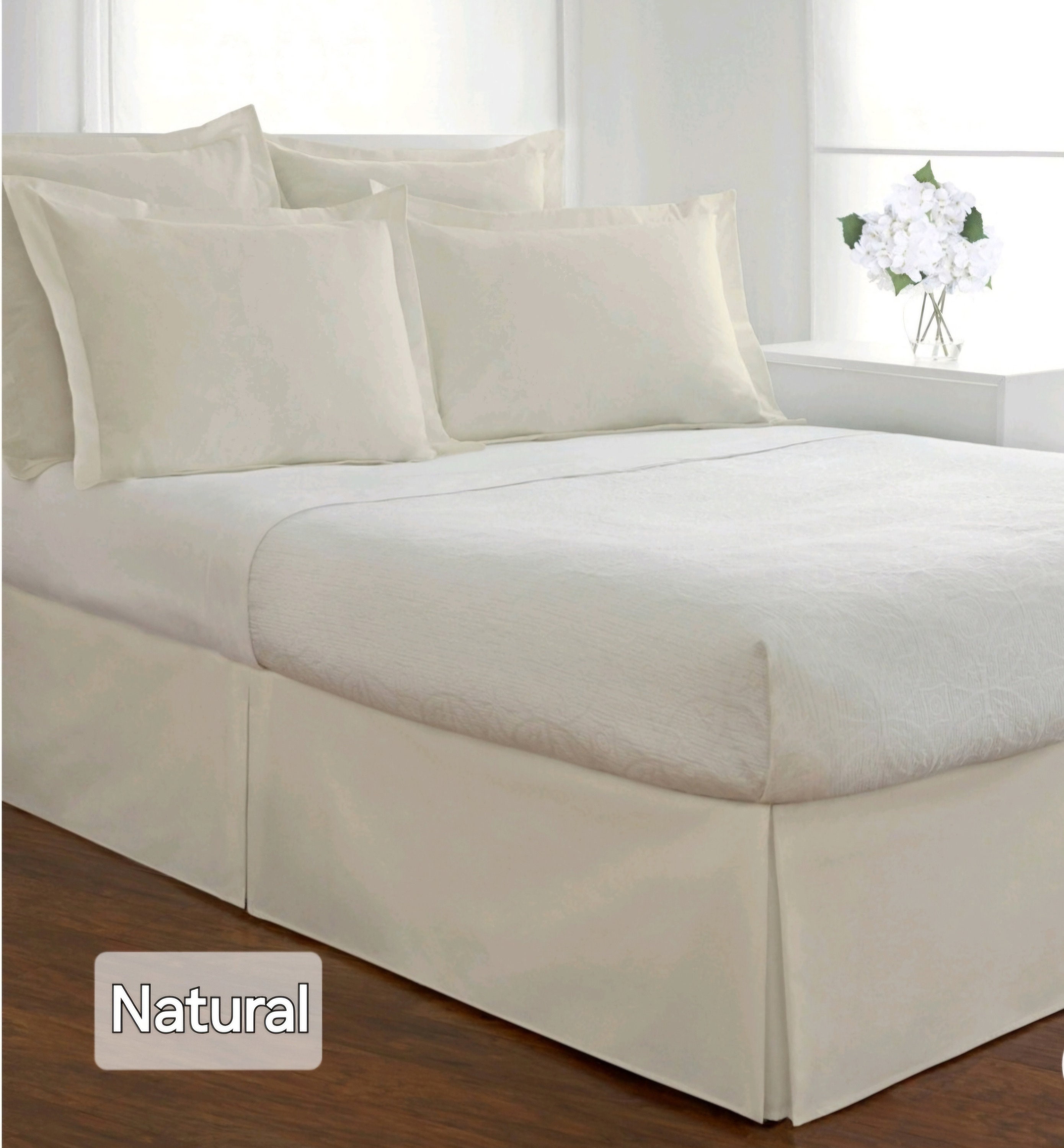 10 COLORS Heavy Cotton Bed-skirt, Bedskirt Tailored, Twin , Full, Queen ...
