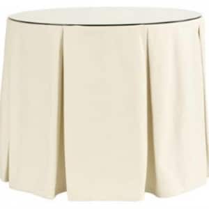 Round or Rectangular Table-skirt Natural Color Linen-cotton Blend ...