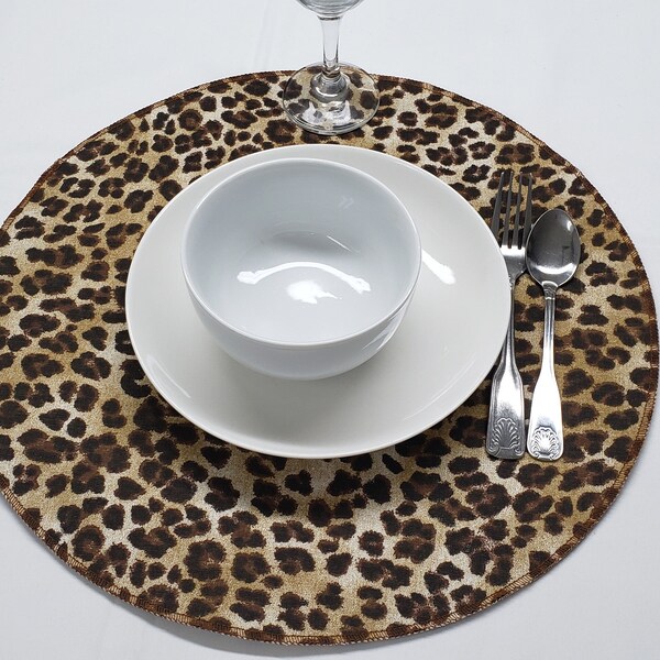 Leopard Print Placemats - Etsy