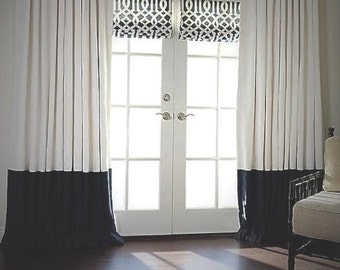Two Tone Curtains - Etsy
