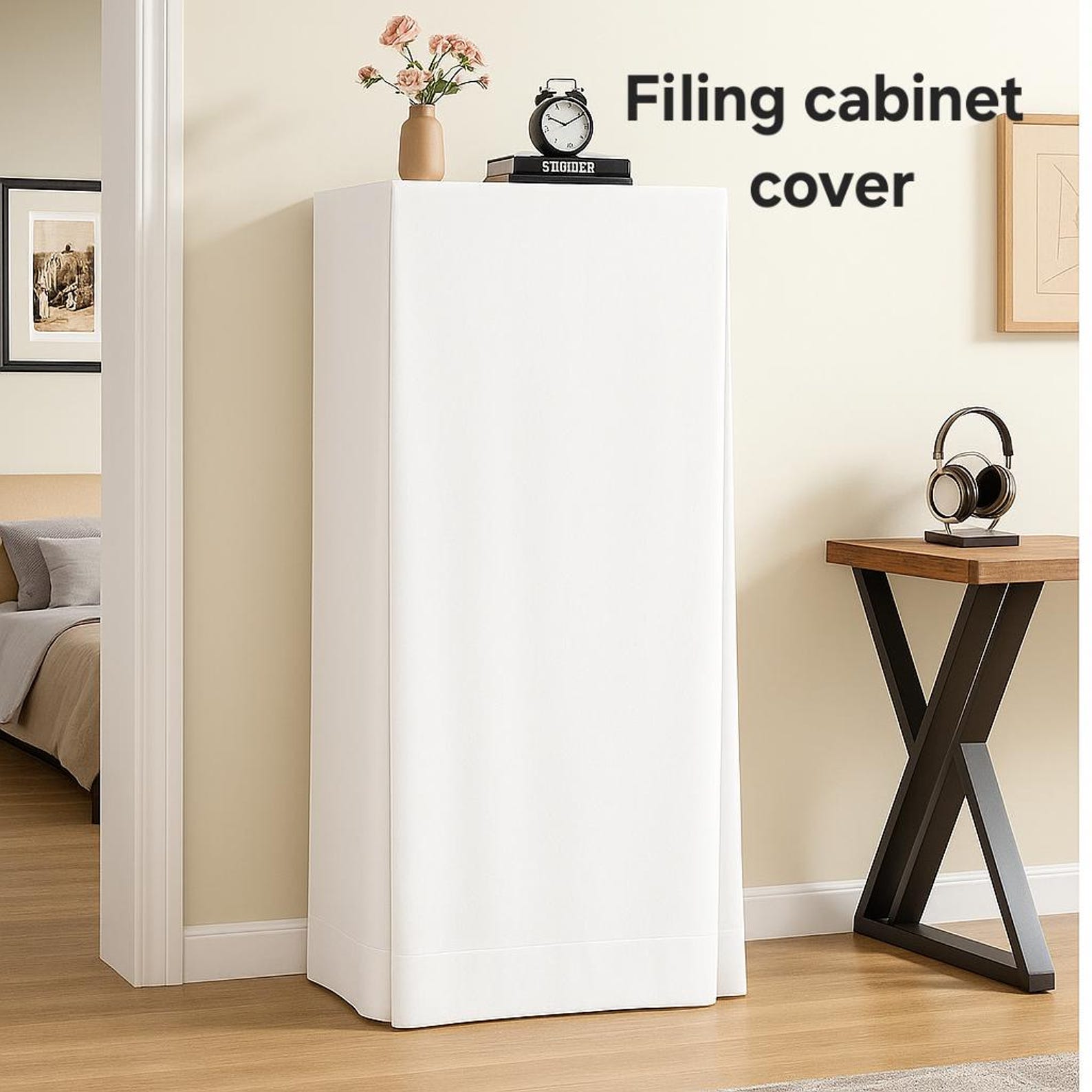 Custom Made Filing Cabinet Cover, Slipcover, Cotton Canvas, Console ...