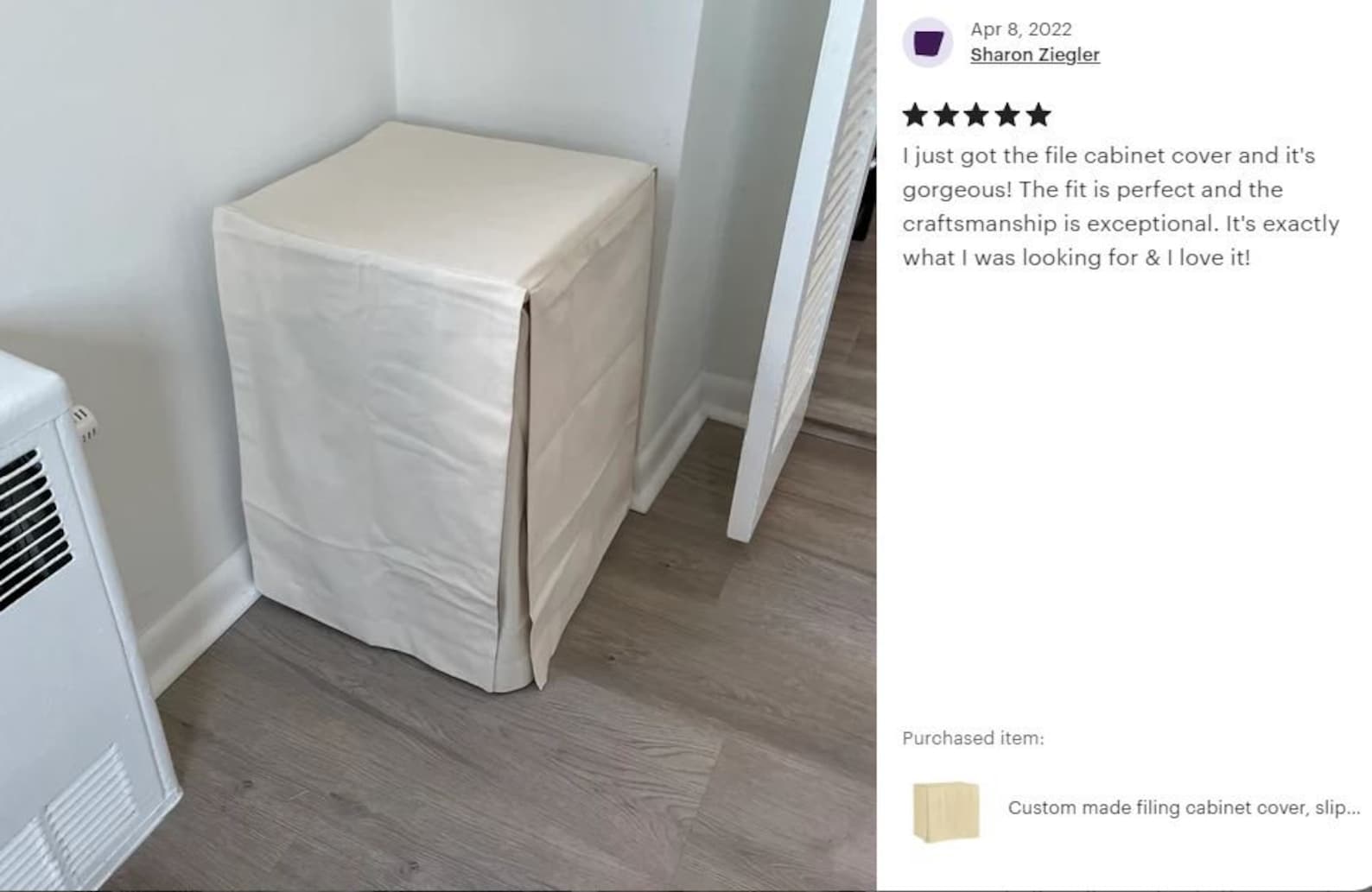 Custom Made Filing Cabinet Cover, Slipcover, Cotton Canvas, Console ...