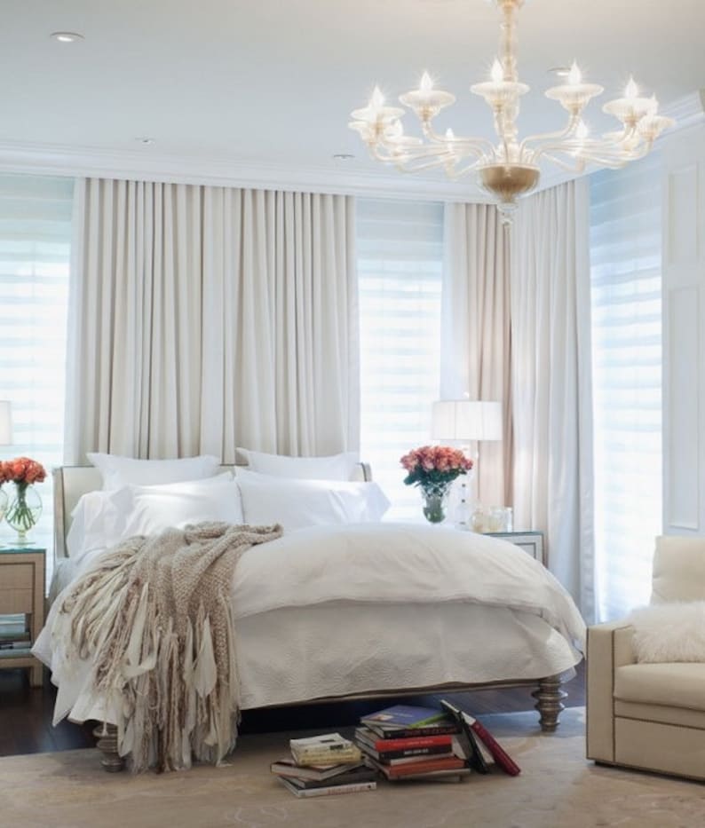 Off white ivory linen curtains Pair / two 50W x 90L panels | Etsy