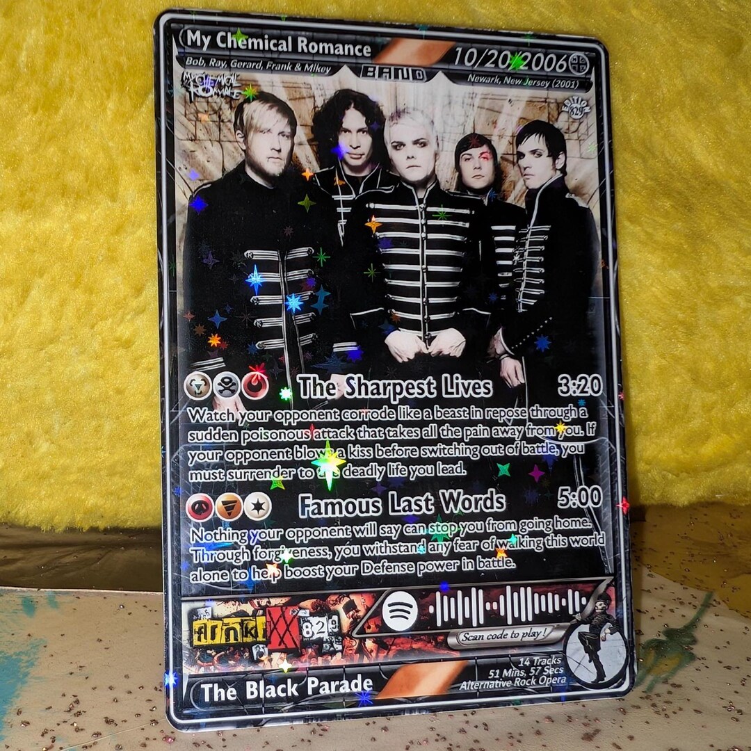 M.C.R. Holographic Trading Card - Etsy