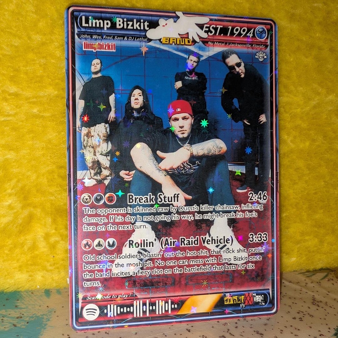 Limp Bizkit Holographic Trading Card - Etsy