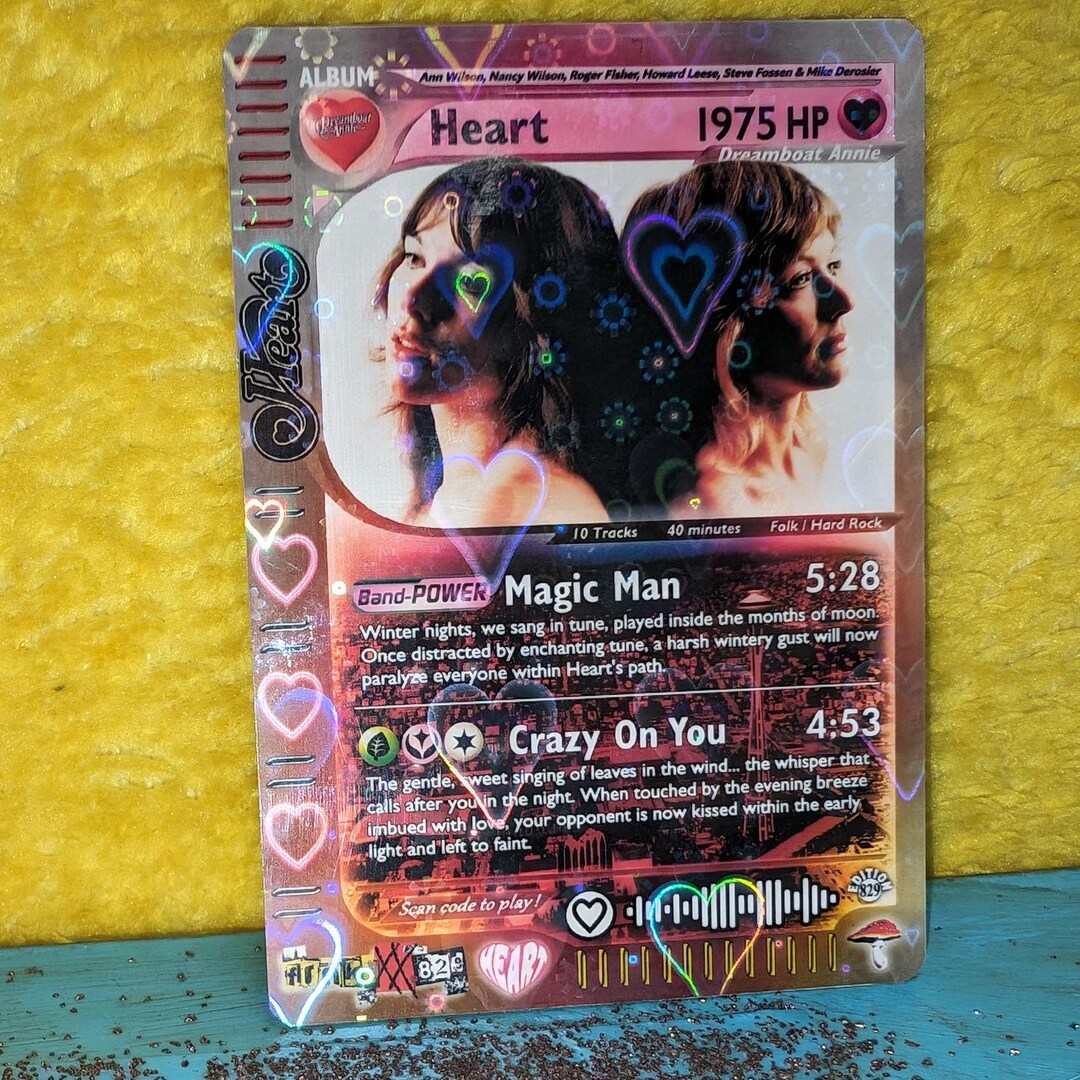 Heart Holographic Trading Card - Etsy