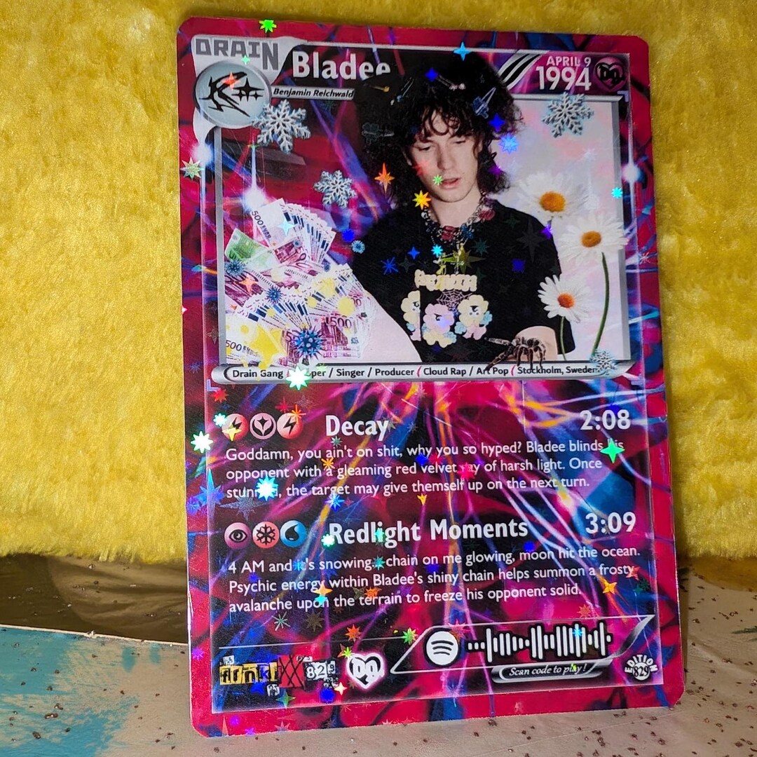 Bladee Holographic Trading Card - Etsy