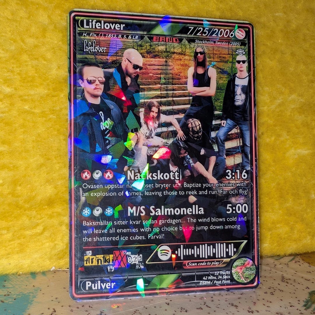 Lifelover Holographic Trading Card - Etsy