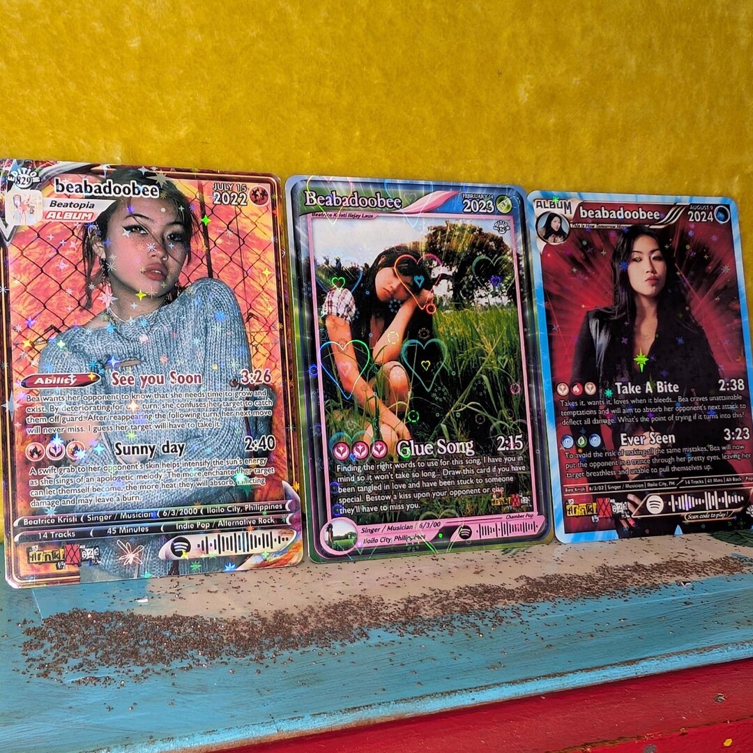 Beabadoobee Holographic Trading Card Set - Etsy Australia