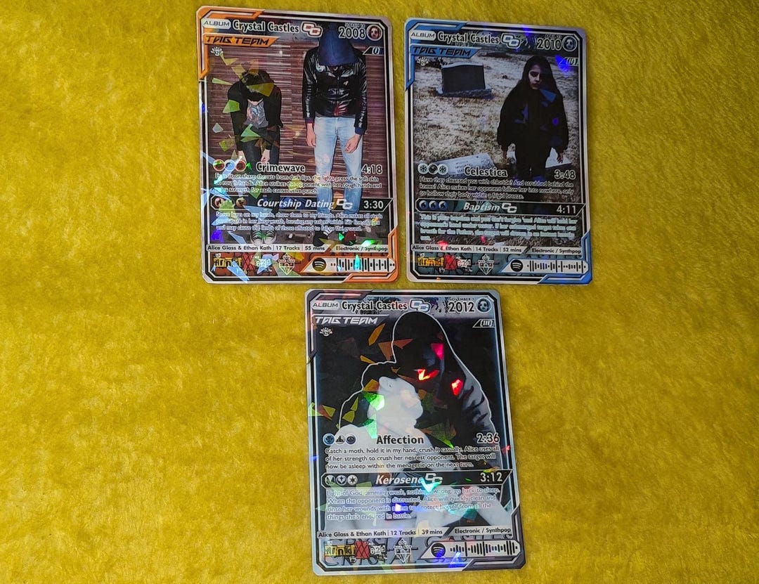 Crystal Castles Holographic Trading Card Set - Etsy