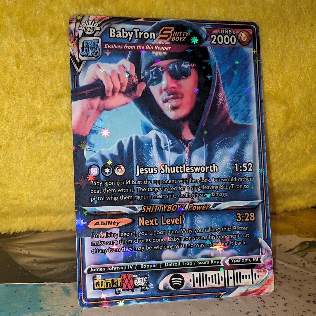Babytron Holographic Trading Card - Etsy