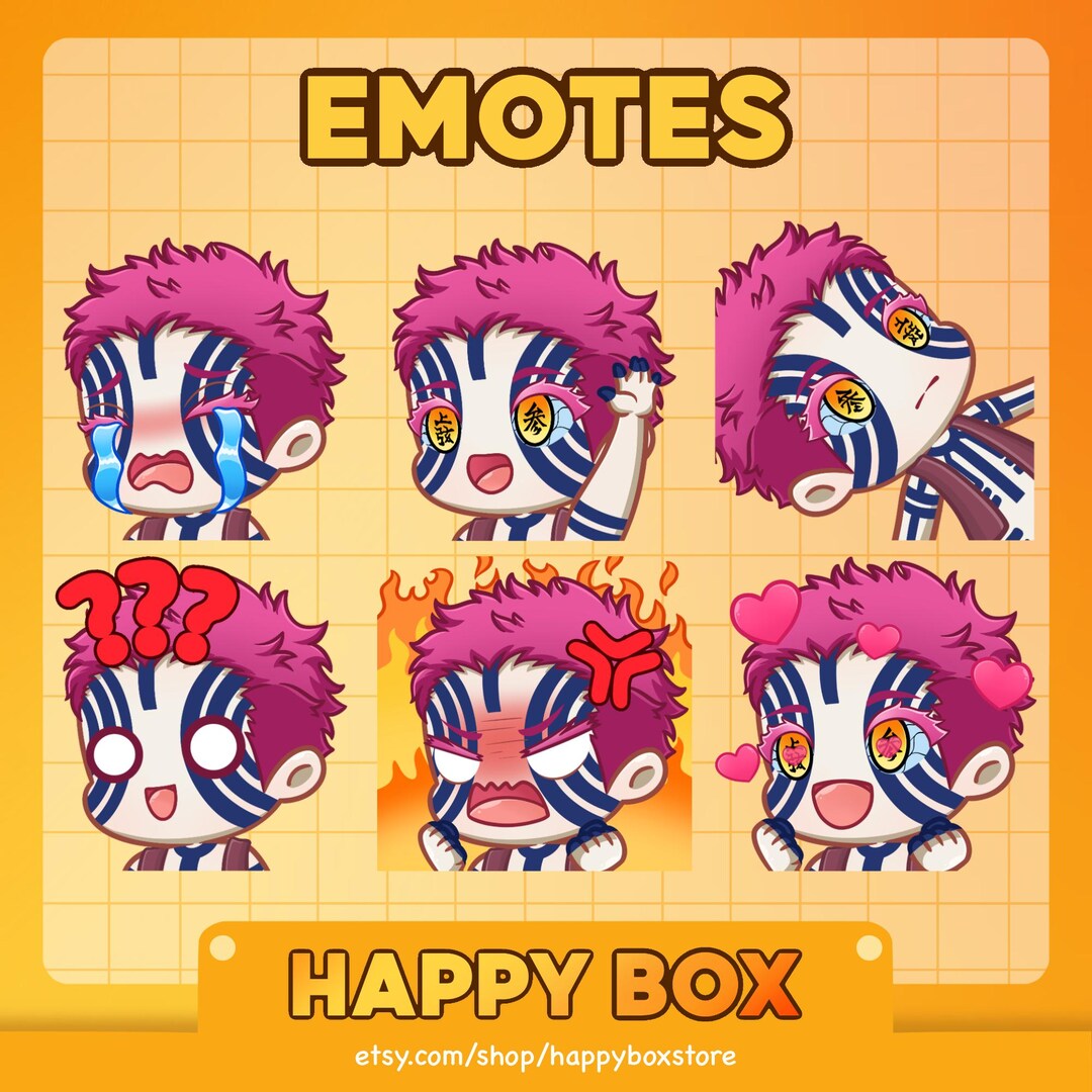 Emotes Pack Akaza From Demon Slayer| Twitch Emotes | Custom Emotes ...