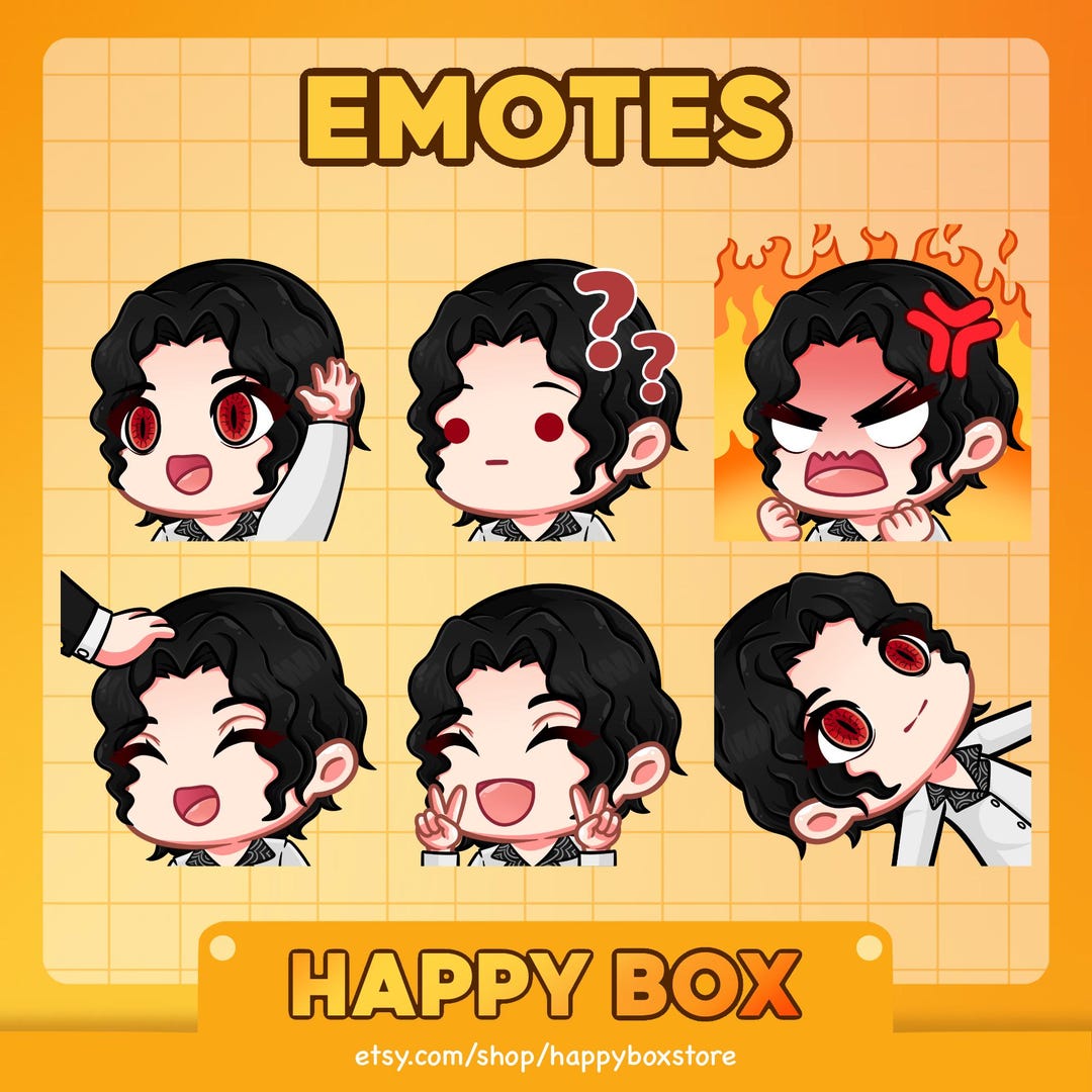 Emotes Pack Muzan Kibutsuji From Demon Slayer | Twitch Emotes | Custom ...