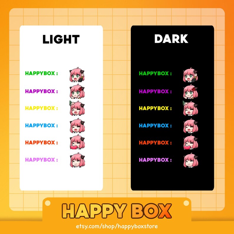 Anya Forger Emotes Pack: Spy X Family Twitch/discord/kick (digital ...