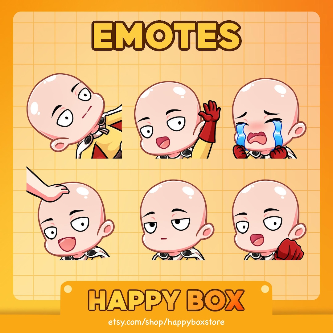 Chibi Bald Boy Emotes Pack From One Punch Man | Twitch Emotes, Discord ...