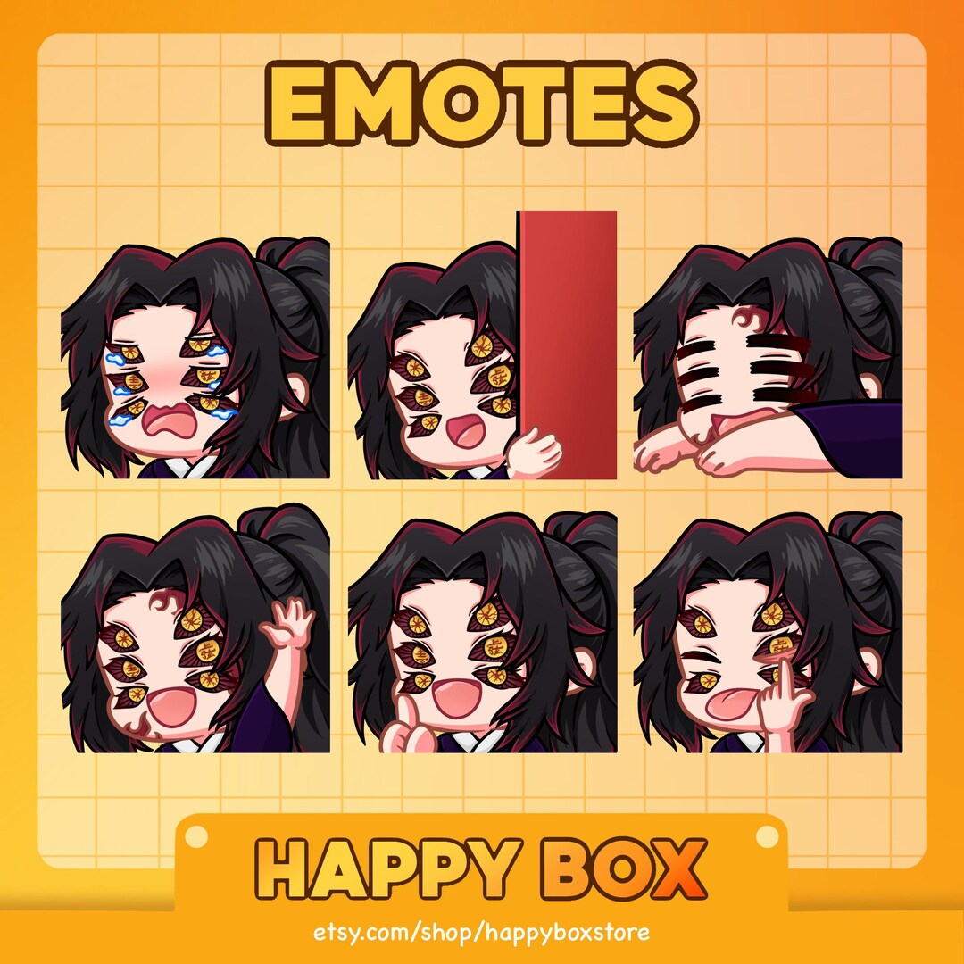 Emotes Pack 6 Eyes Demon Upper Moon One | Twitch Emotes, Discord Emotes ...