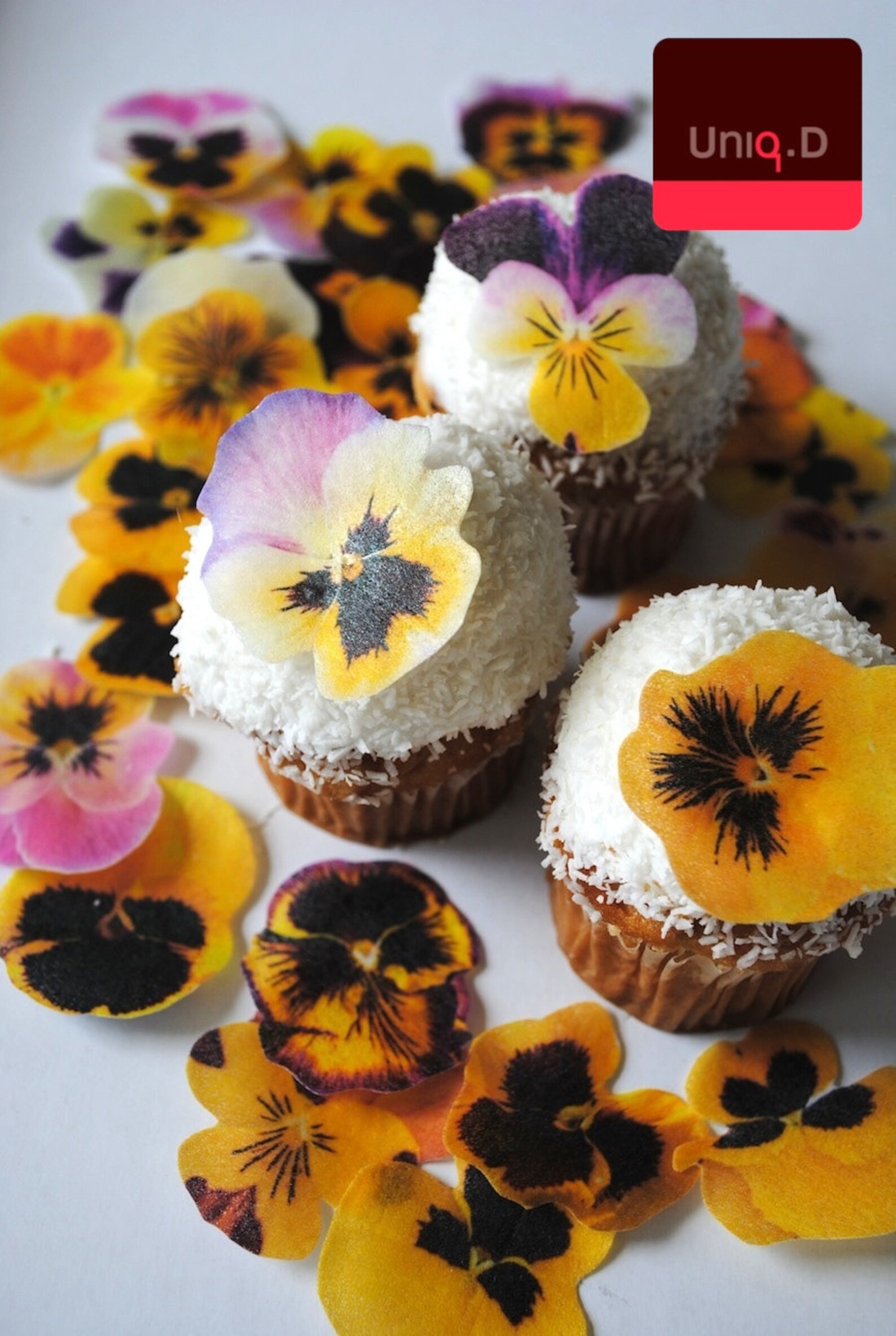 45 yellow edible pansy flowers edible flowers wedding | Etsy