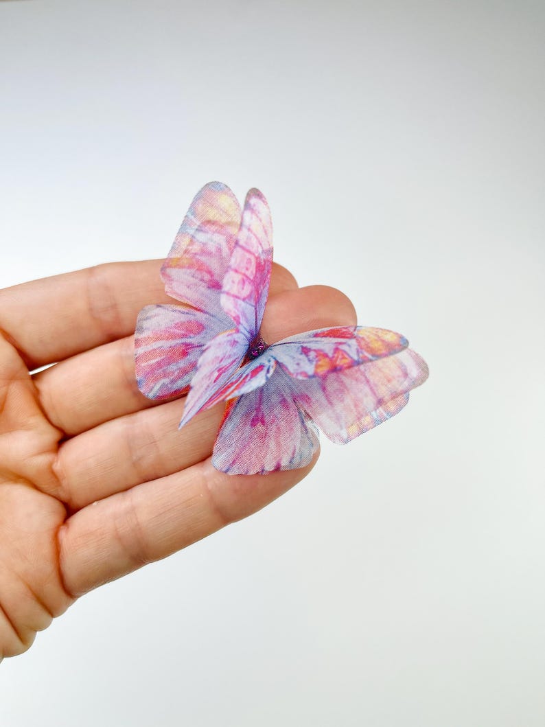 Pink Unicorn Silk Butterfly Appliqué With Swarovski Crystals – Rose ...