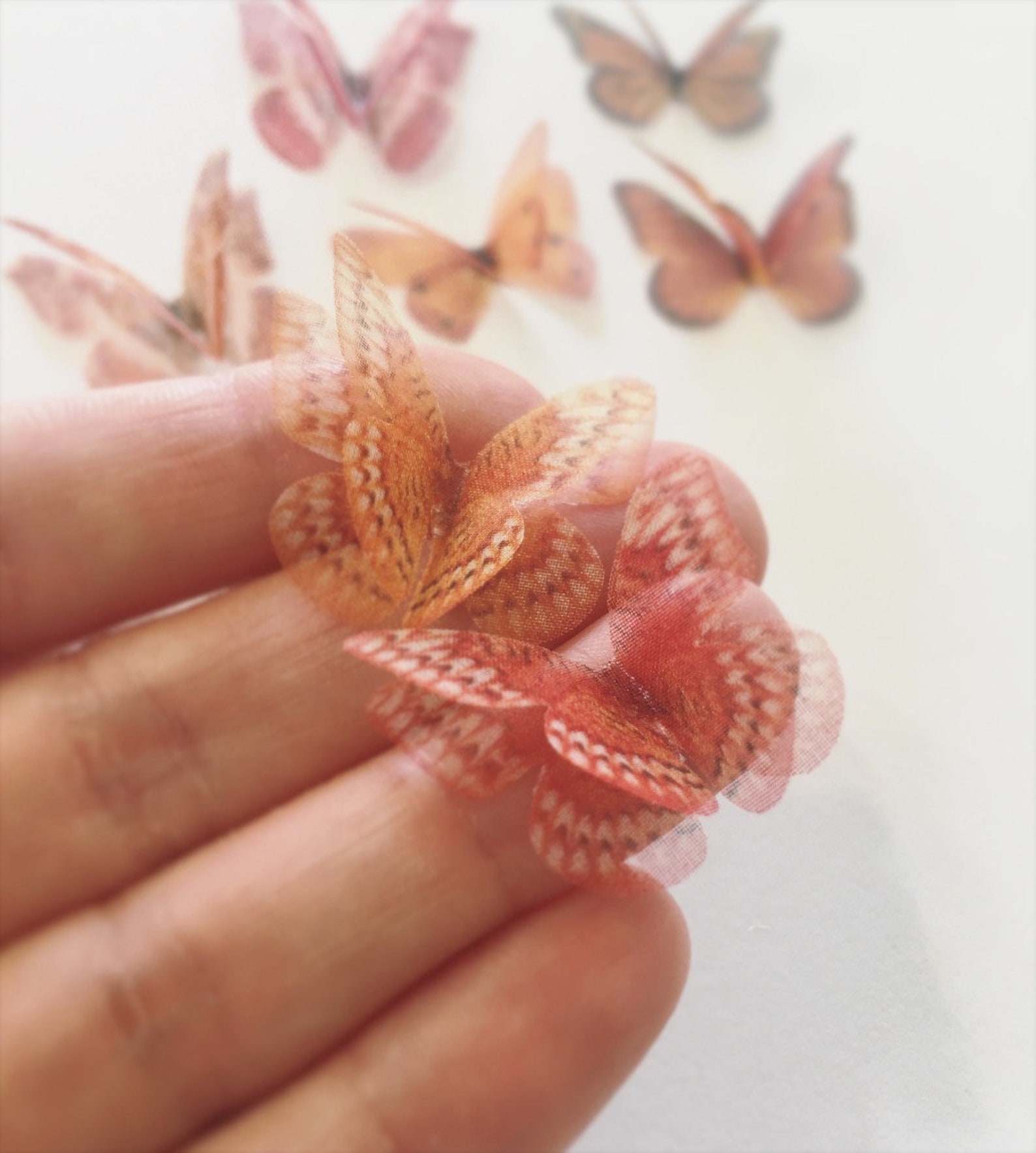 3D MINIATURE MONARCH Realistic Silk Monarch Wings - Pure Silk Monarch ...