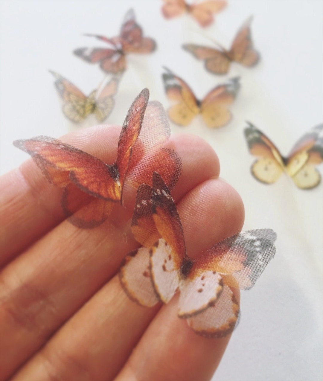 3D MINIATURE MONARCH Realistic Silk Monarch Wings - Pure Silk Monarch ...