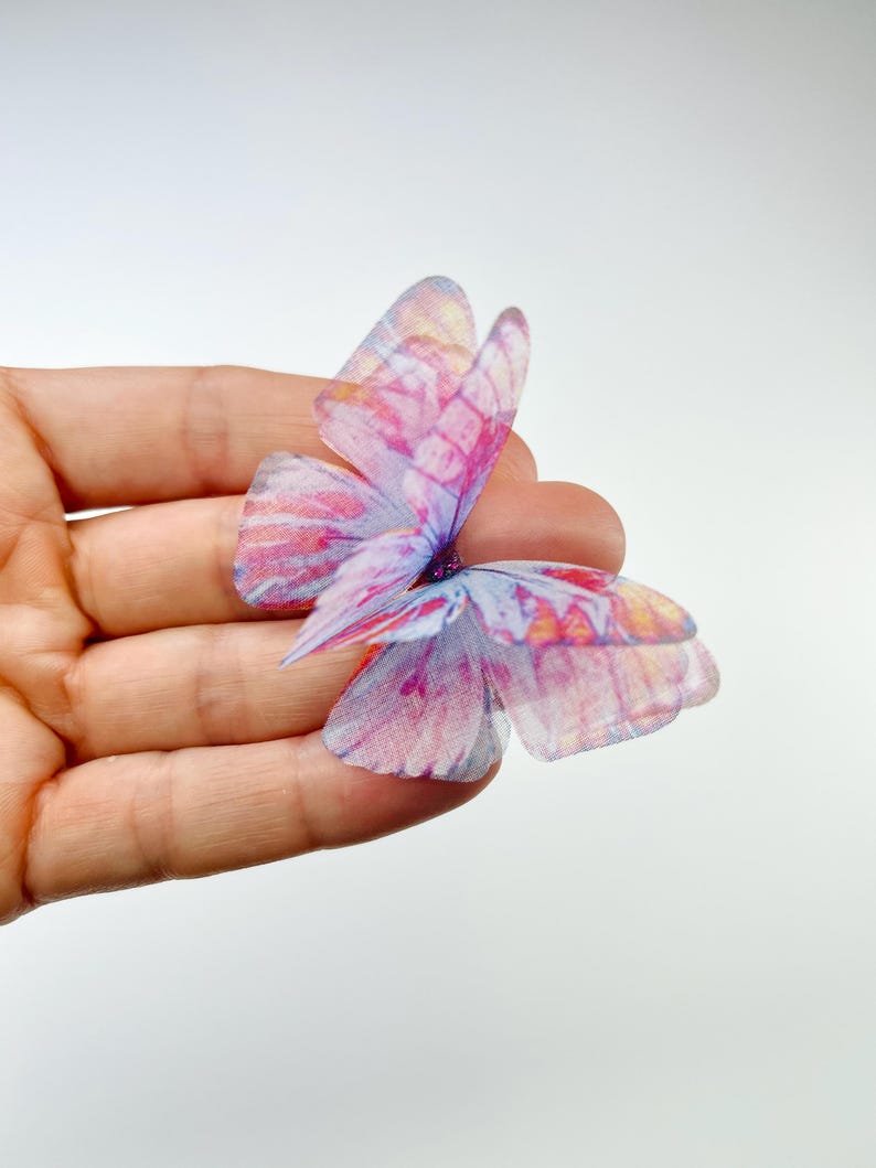 Pink Unicorn Silk Butterfly Appliqué With Swarovski Crystals – Rose ...