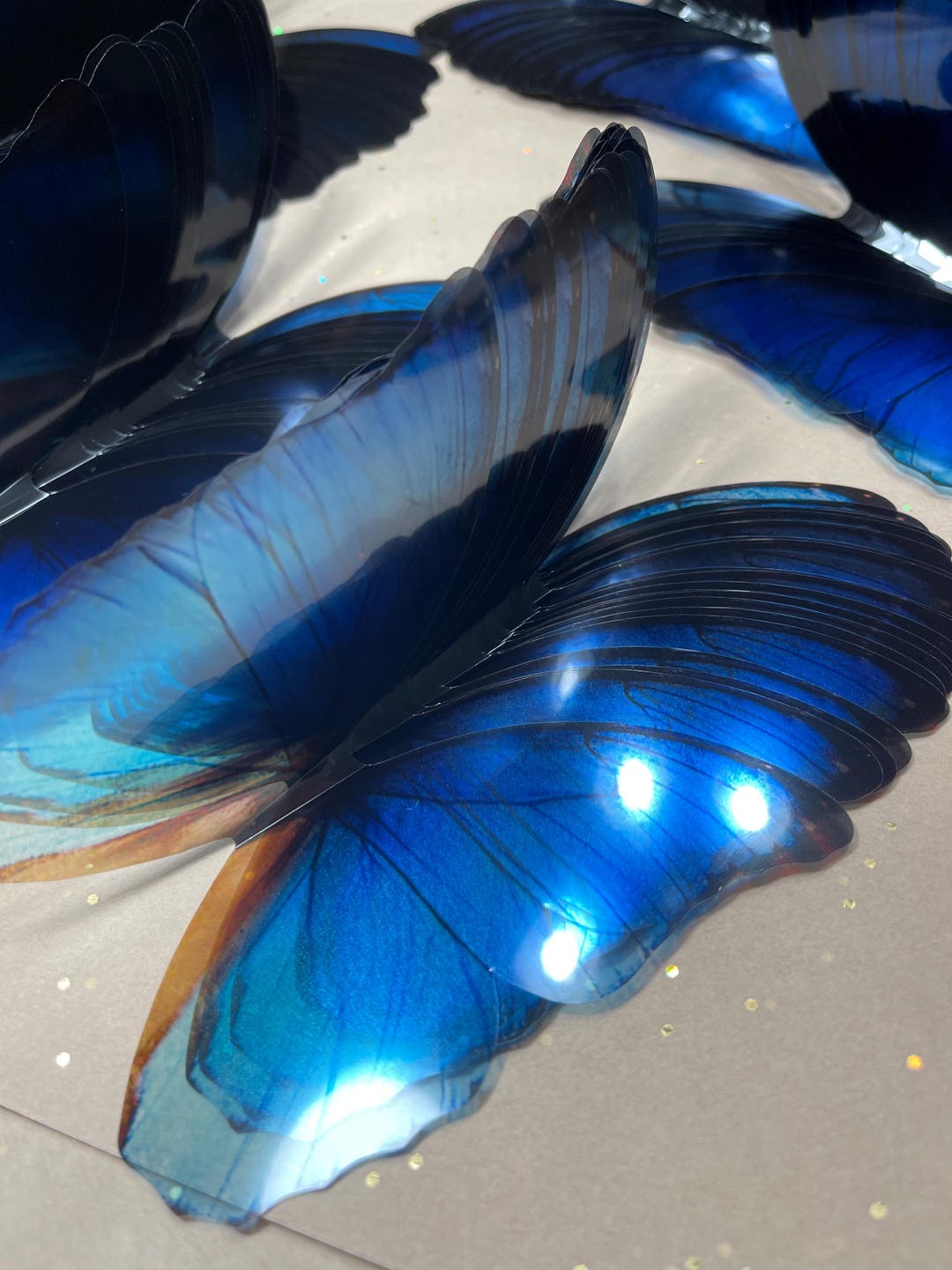 Blue Rainbow Decorative Butterflies - 3D Plastic Butterflies - Ombre ...