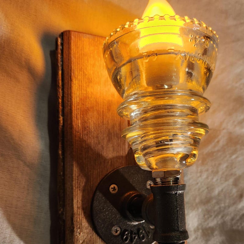 Glass Insulator Candle - Etsy