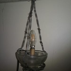 Hanging Glass Insulator Barbed Wire Frame Light - Etsy