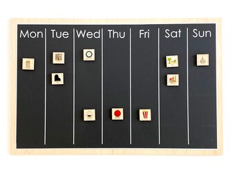 Chalkboard Weekly Calendar | Etsy