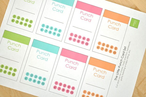 Punch Card Instant Printable Digital Download Reward Card | Etsy