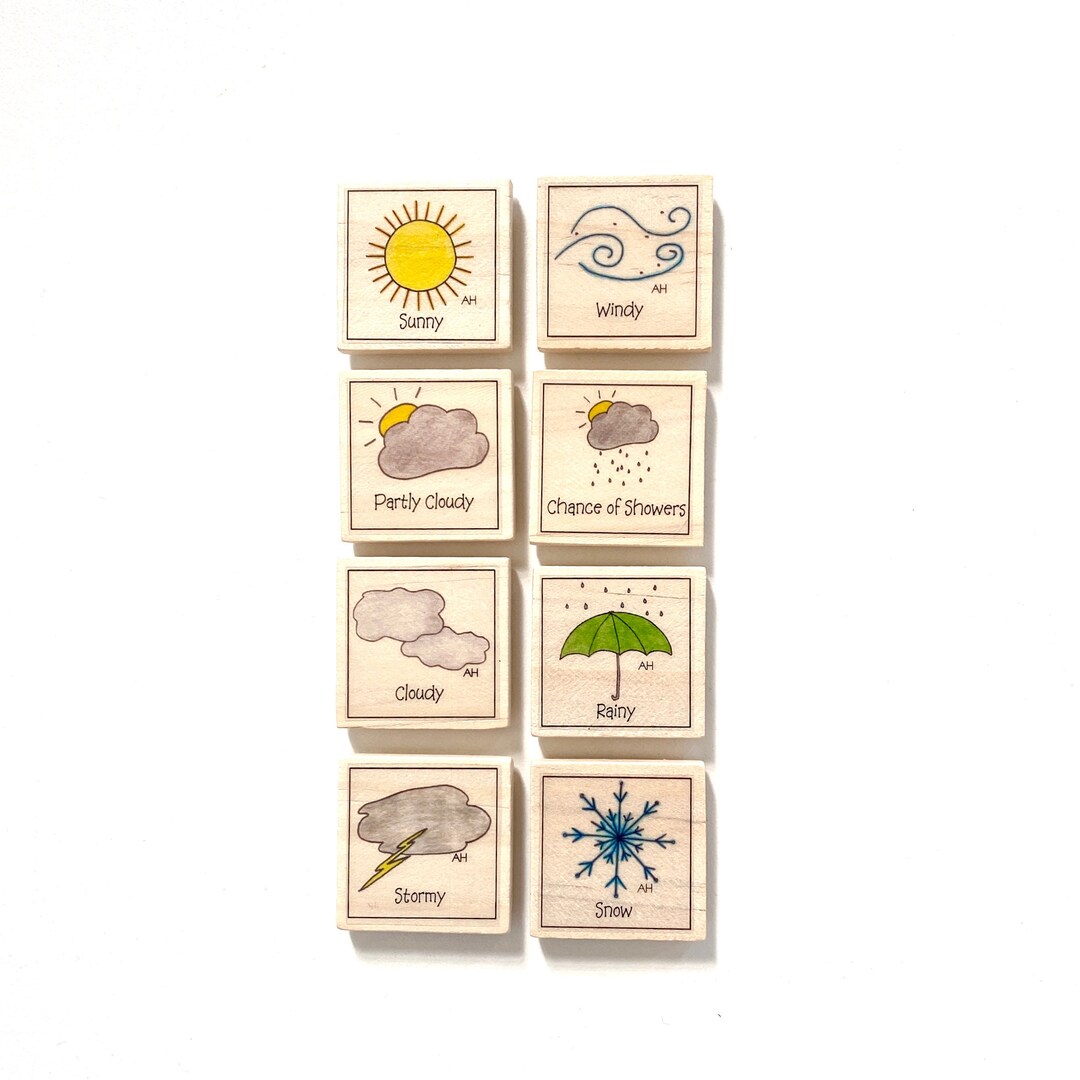 Weather Magnet Set of 8 - Calendar Magnets- Educational Magnets ...