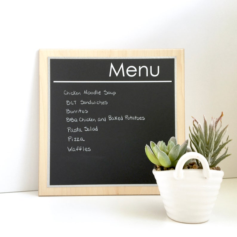 Magnetic Menu Chalk Board 9x9 kitchen menu board simple | Etsy