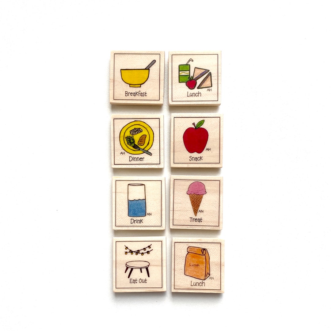 Time to Eat Magnet Set of 8 - Meal Magnets - Food Magnets - Chore ...