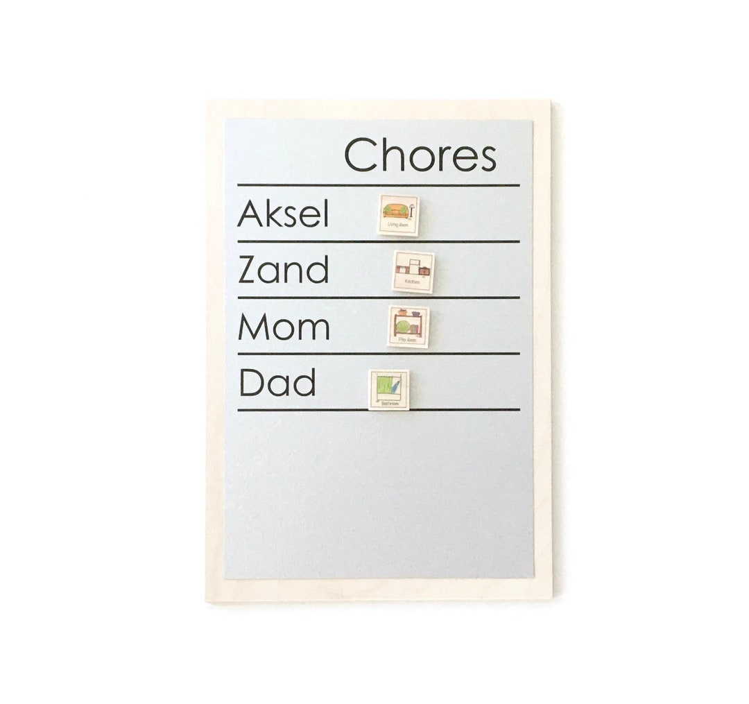 Family Chore Chart L 9x13" Personalized Family Magnetic to Do List ...