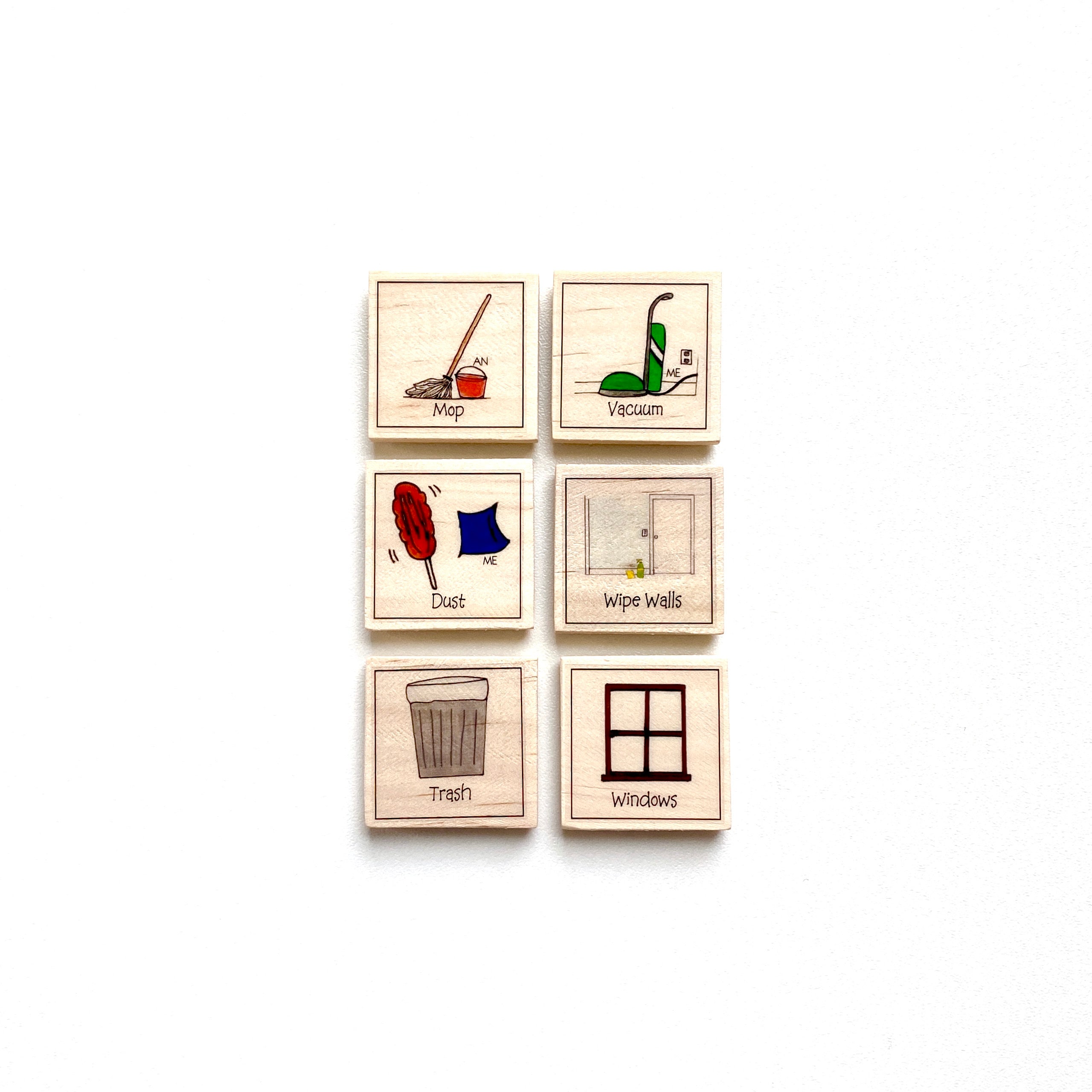 Cleaning Day Magnet Set of 6 Chore Magnets Magnetic Chore | Etsy