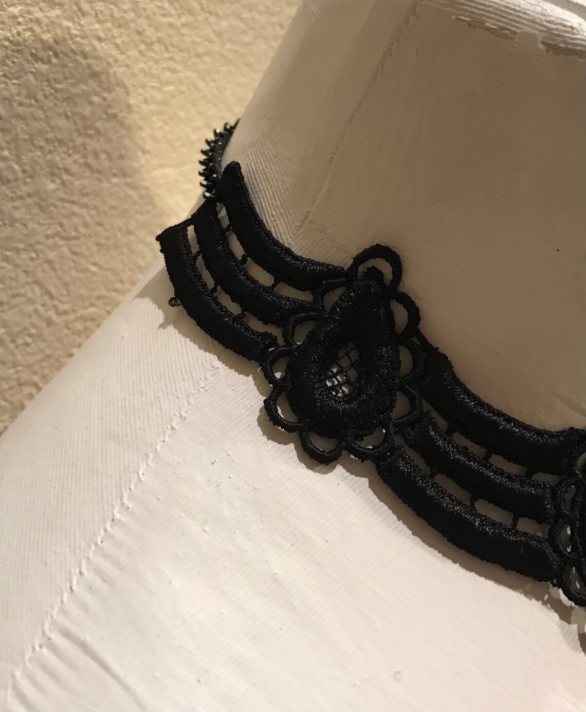 Choker in Midnight by Medievaltomodern Vintage Inspired 4 Wide Venise ...