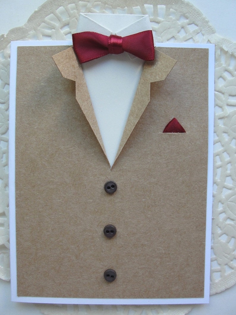 Handmade Suit and Tie Card for Father's Day Graduation | Etsy