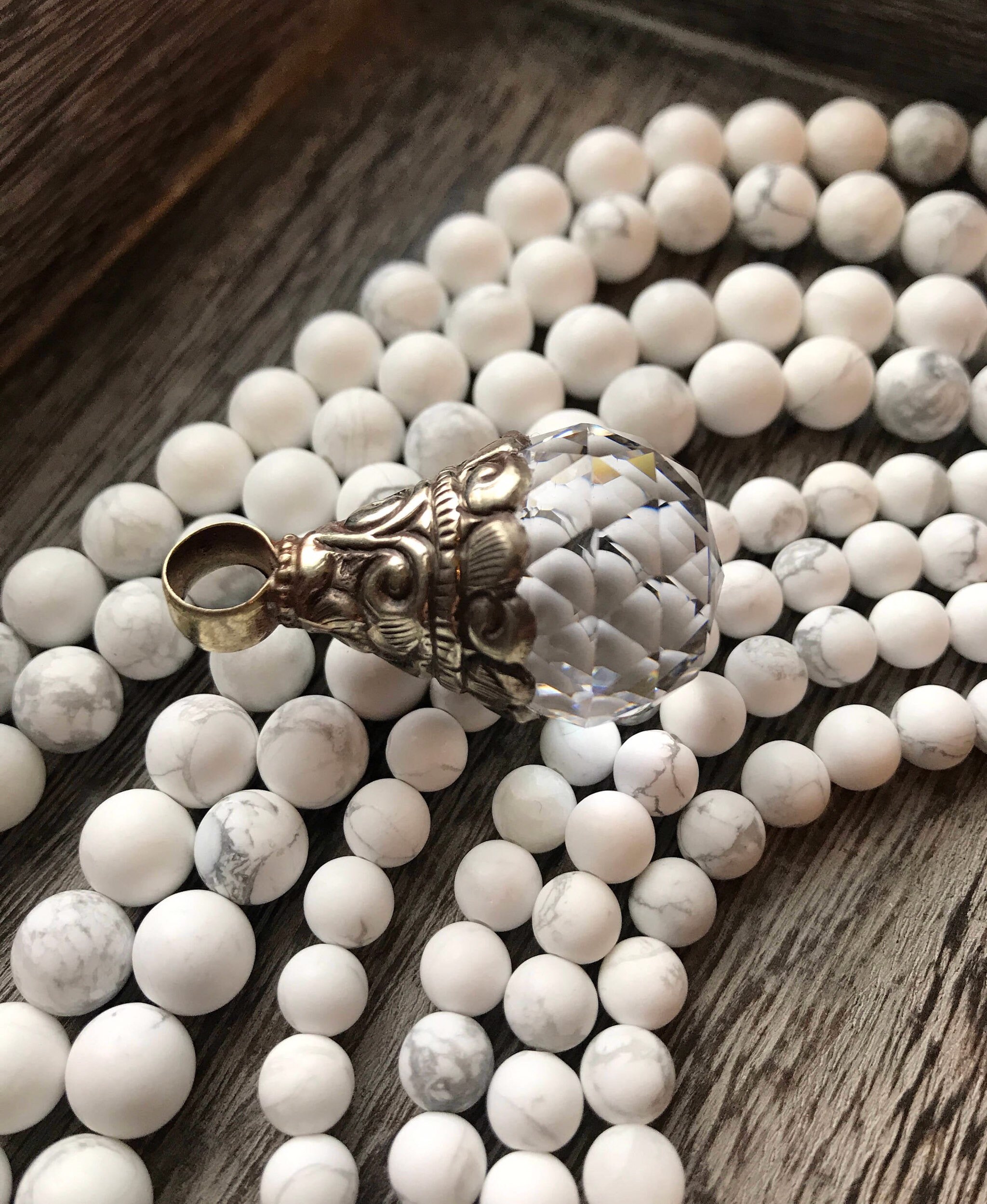 Matte howlite bead strand 6mm howlite beads 8mm howlite | Etsy