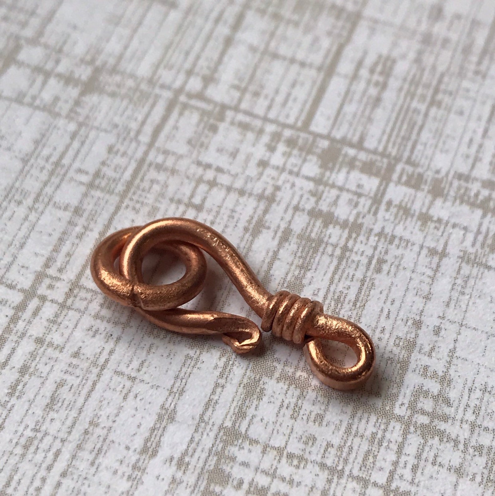 Hilltribe Solid COPPER J Hook Clasp With Coil 20mm J Hook | Etsy
