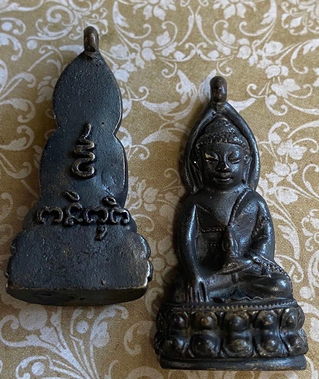 Sitting Buddha Pendant, Dark Metal Statue Like Brass Pendant, Buddha ...