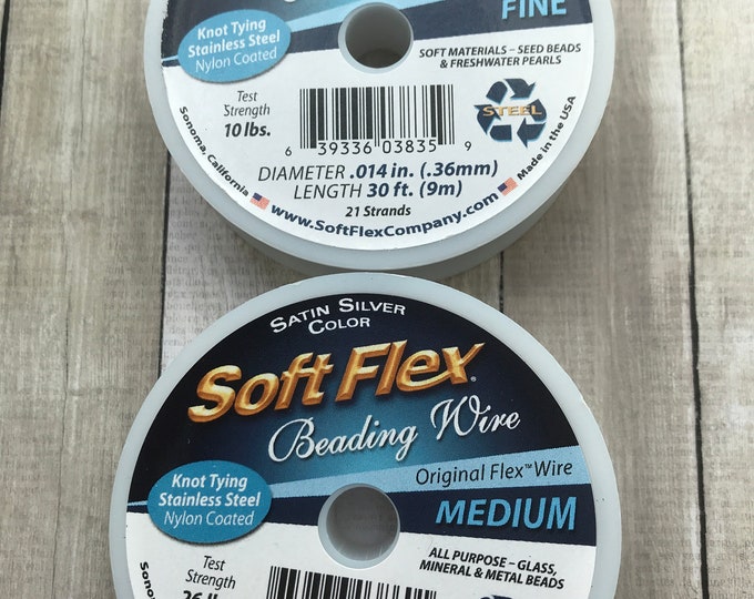 Softflex Beading Wire, Choice of Fine or Medium, Soft Flex Beading Wire ...