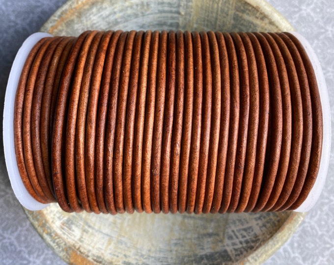 RESERVED Listing 3mm Leather Cord MEDIUM Brown, 19 Yards 3 Cuts as ...