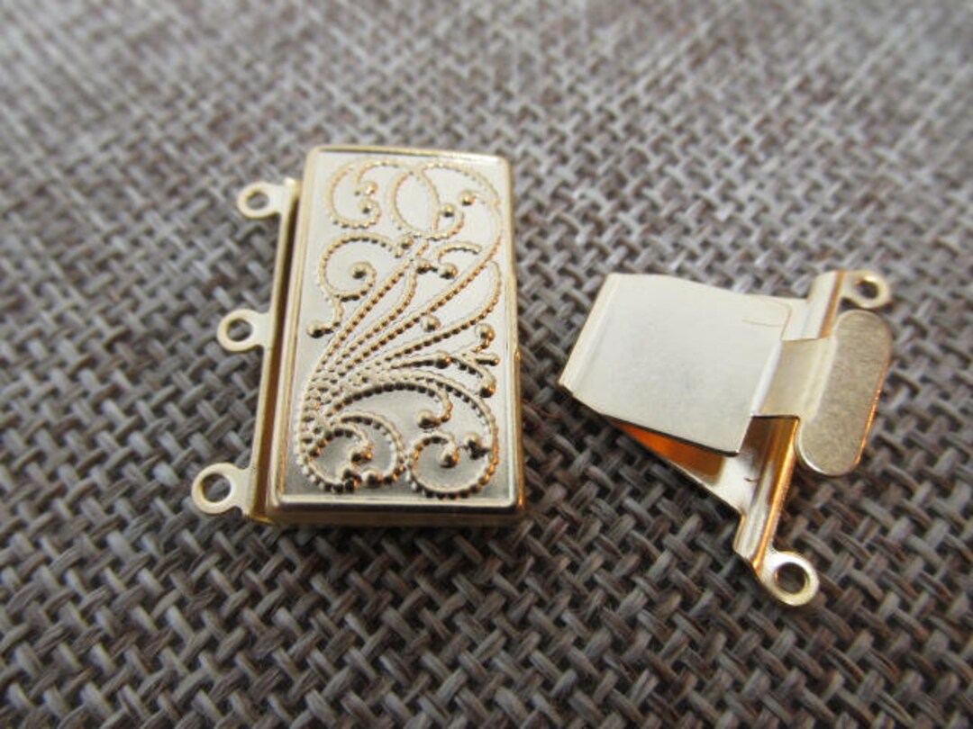 THREE Strand Clasp, Multi Strand Clasp, Three Strand Clasp, Vintage ...