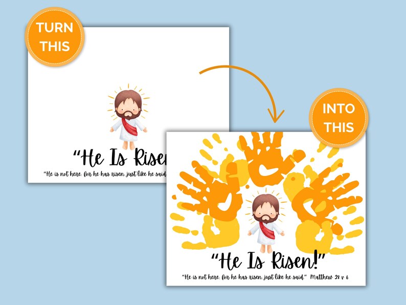 Easter Handprint Craft Printable, Easter Handprint Art Activity, Easter ...