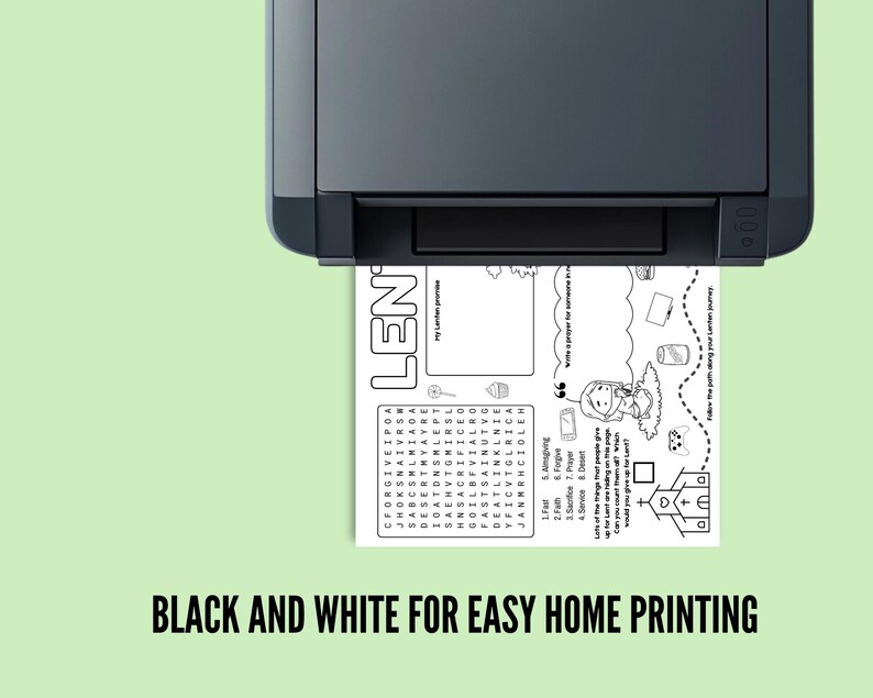 Lent Coloring Activity Sheet for Kids, Printable Lent Bible Activity ...